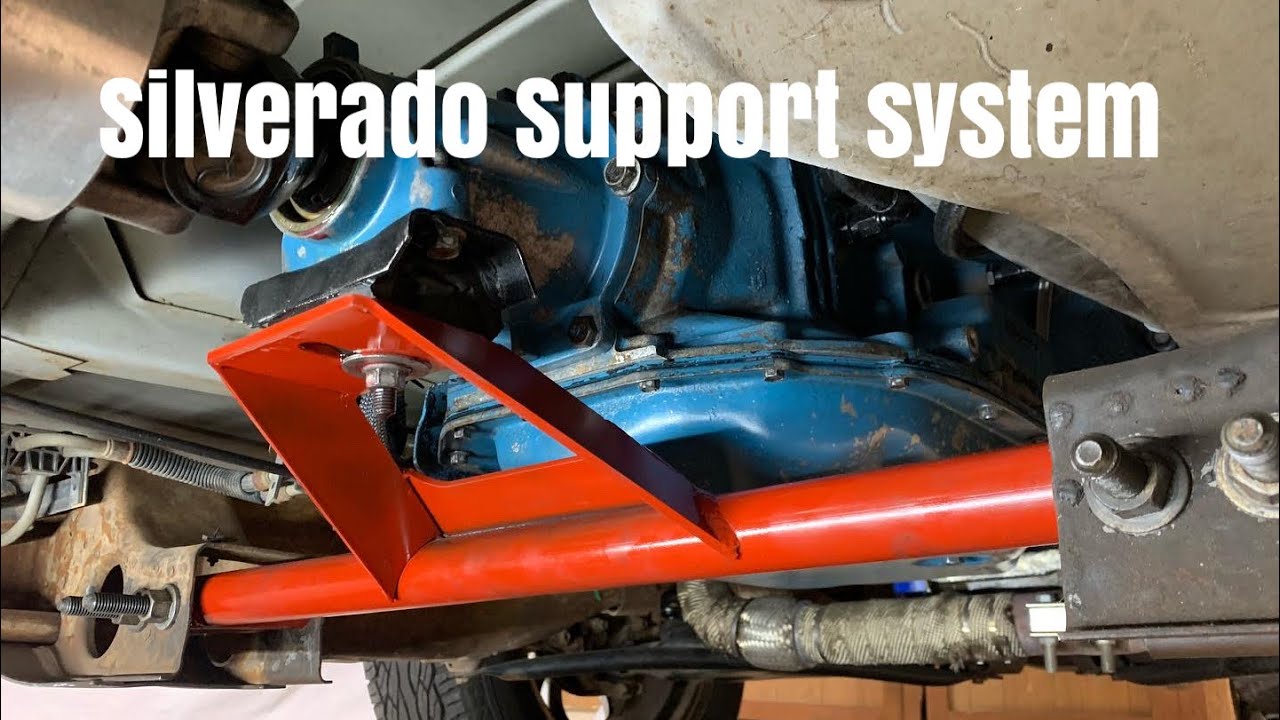 Installing new crossmember on the Silverado - YouTube