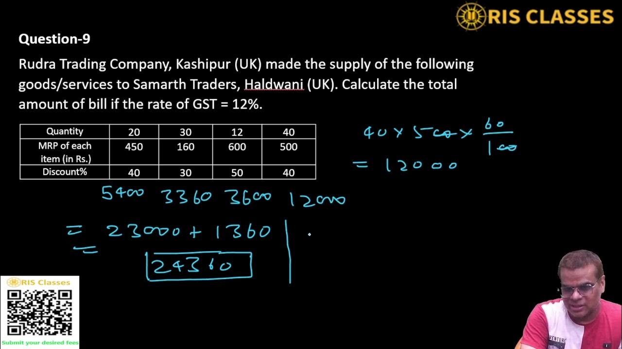 GST based Percentage Practice Question-9 and its Solution - YouTube