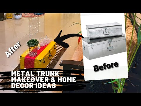 Makeover Of a Old Iron Trunk | DIY Home Decor Ideas | Metal Trunk DIY ...