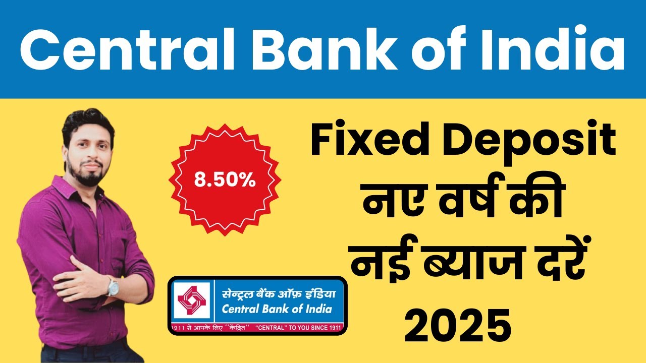 Central bank fd rates 2025 || New FD Rates - YouTube