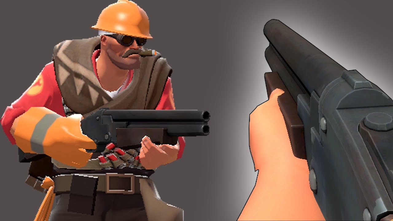 TF2 Engineer Big Double Barrel Shotgun - YouTube