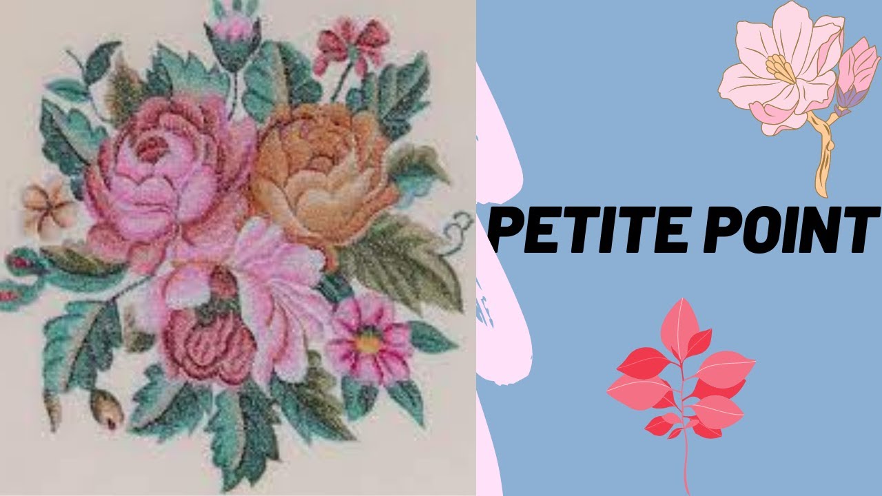 PETITE POINT STITCH - HAND LACE EMBROIDERY WORKS - YouTube