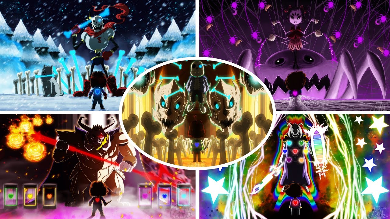 Undertale - All Bosses (Pacifist And Genocide Route) - YouTube