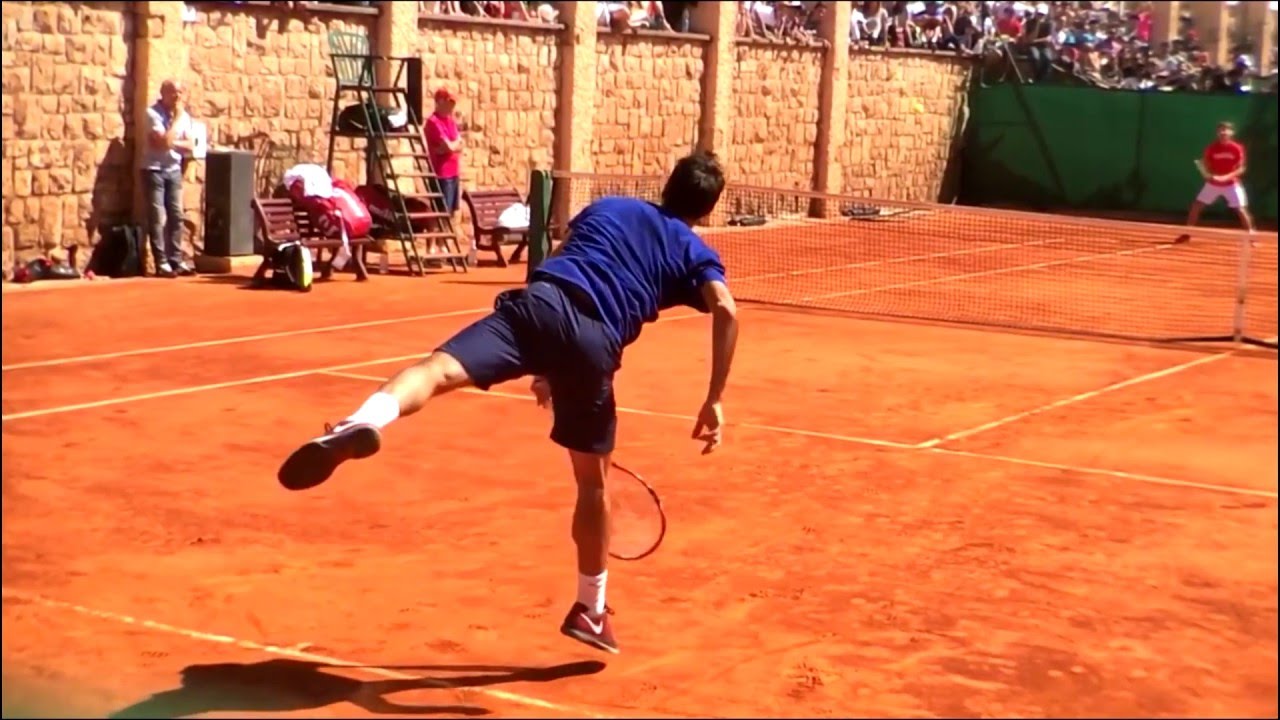 Roger Federer practicing in Monte Carlo (LEFT-HANDED) [2016] - YouTube