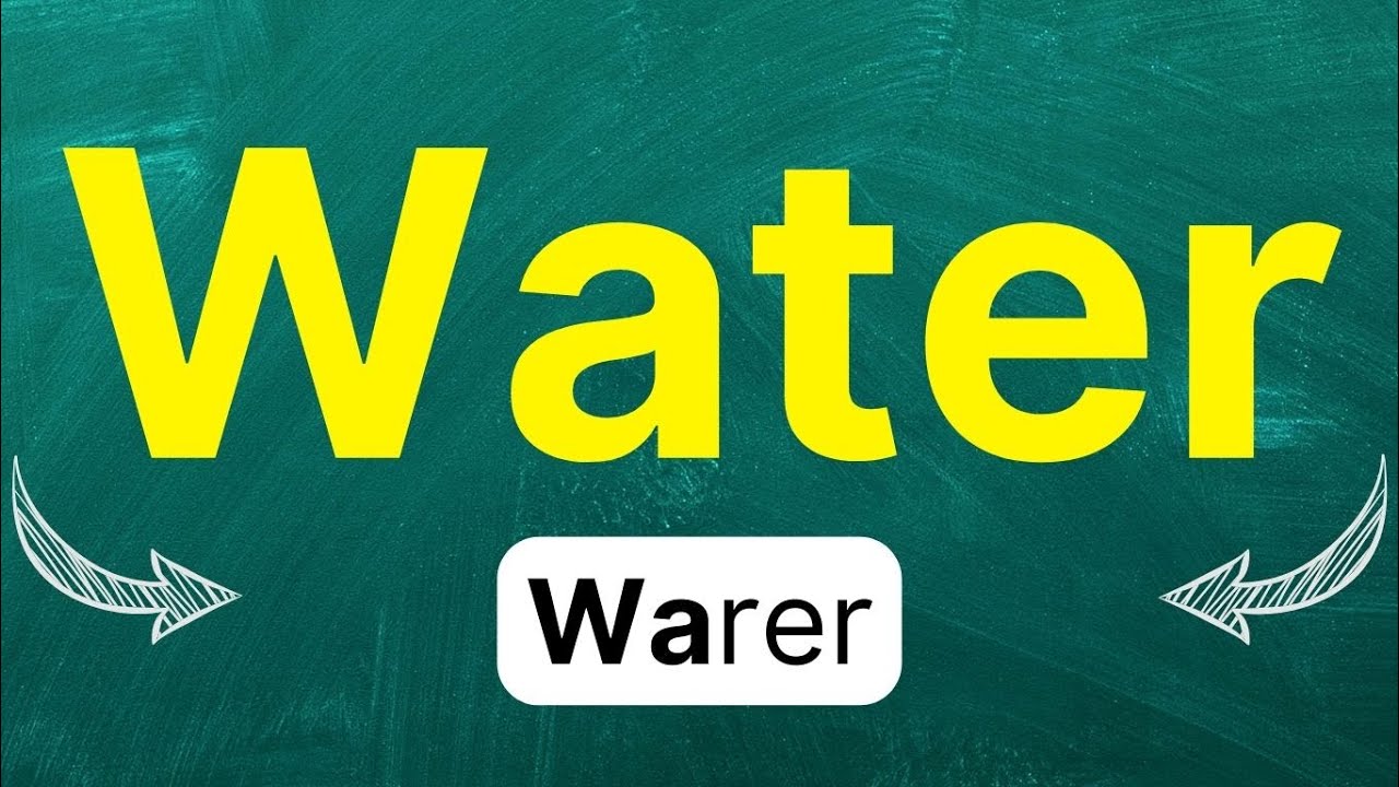 Cómo pronunciar: 'Water' 'Agua' en inglés Americano con ejemplos - YouTube