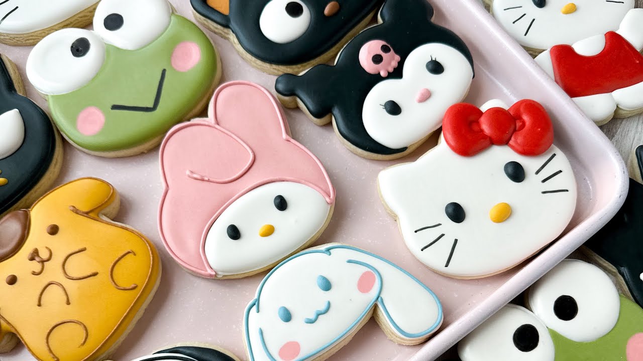Sanrio Hello Kitty and Friends Sugar Cookies | 8 minutes of relaxing ...