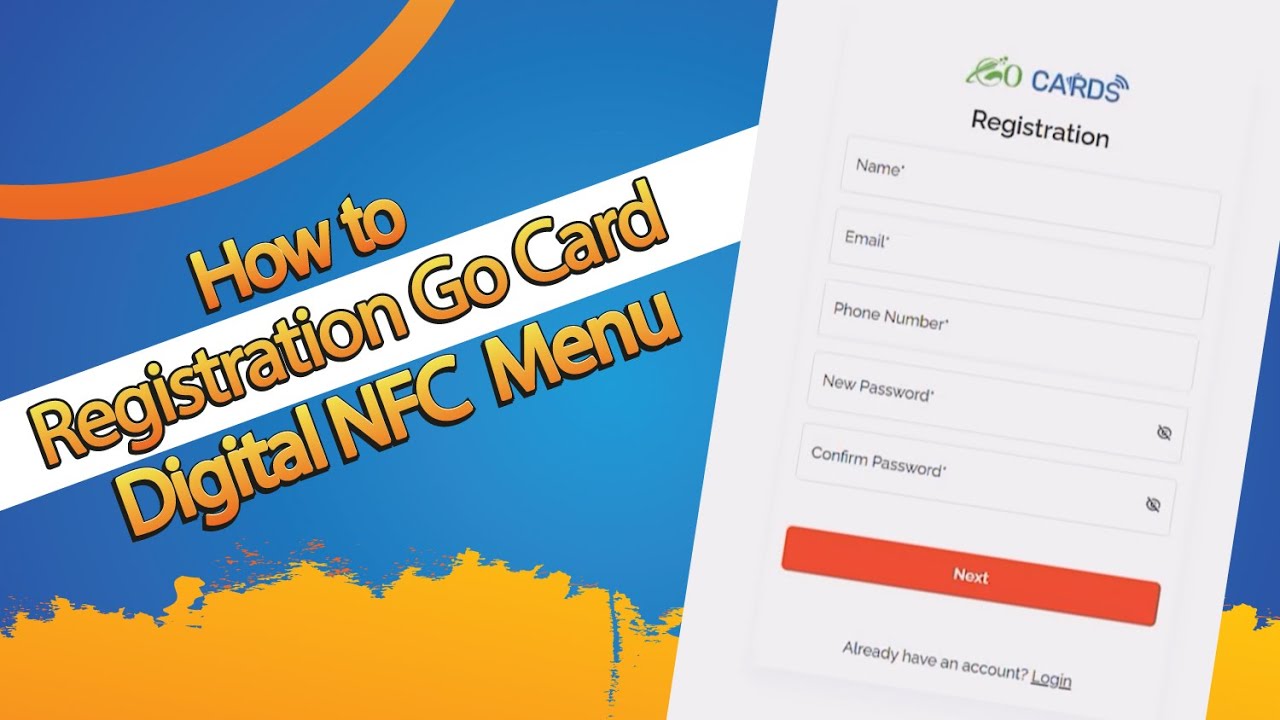 How to Registration Go Card Digital NFC Menu - YouTube
