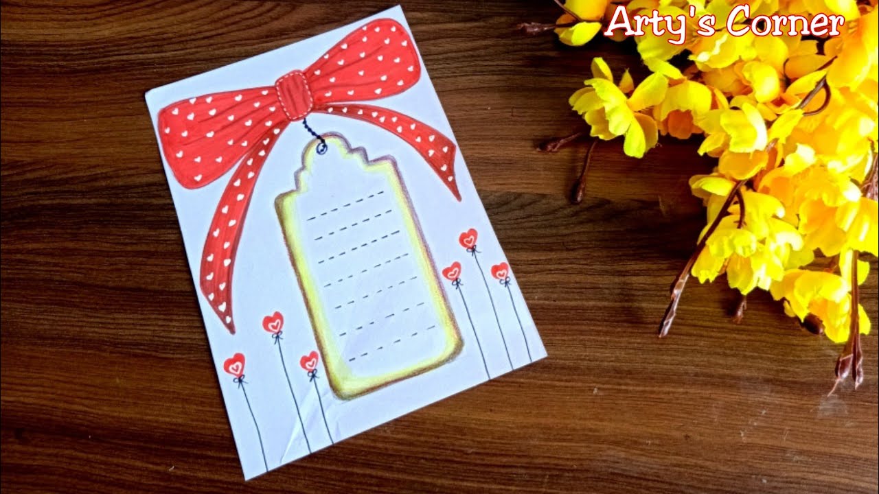 Ribbon Draw | Border Design on Paper | Front Page Design | Border for ...