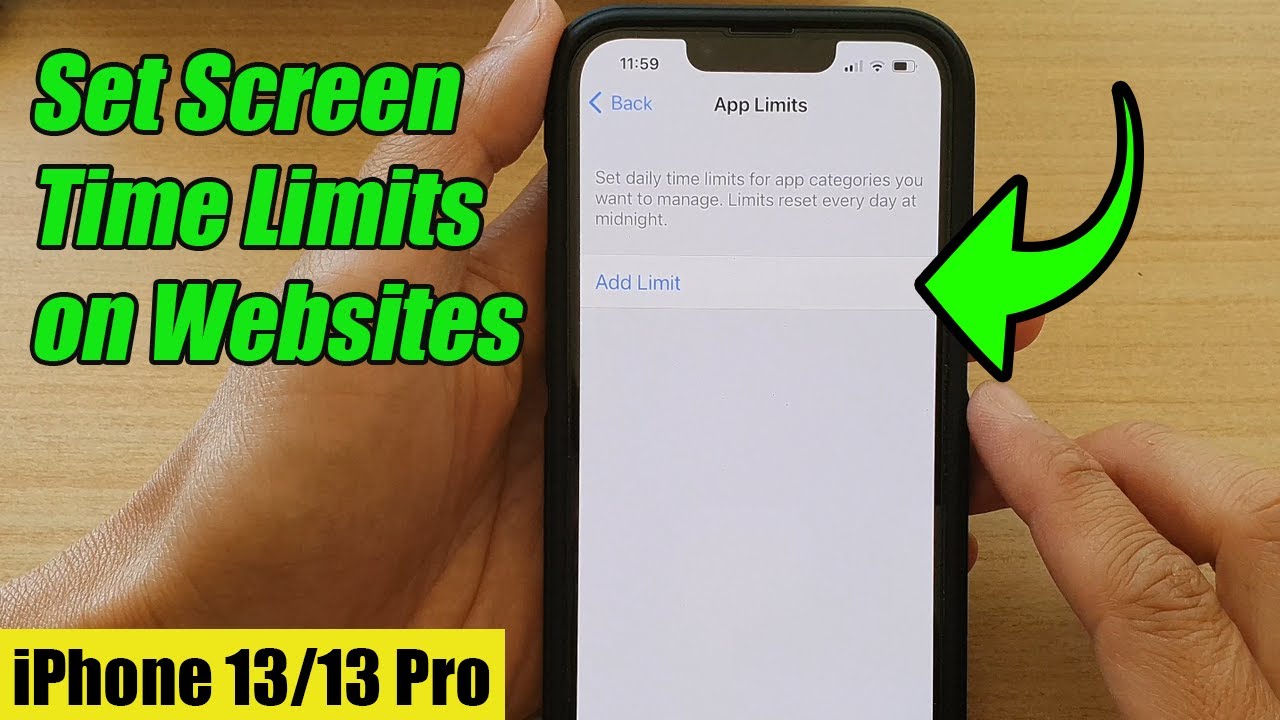 iPhone 13/13 Pro: How to Set Screen Time Limits on Websites - YouTube