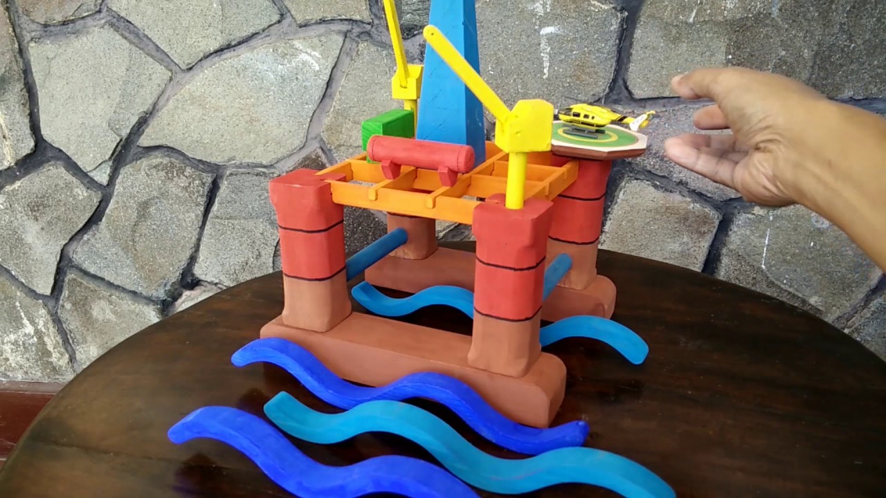 Tension Leg Platform wood toys-Offshore Platform Miniatures - YouTube