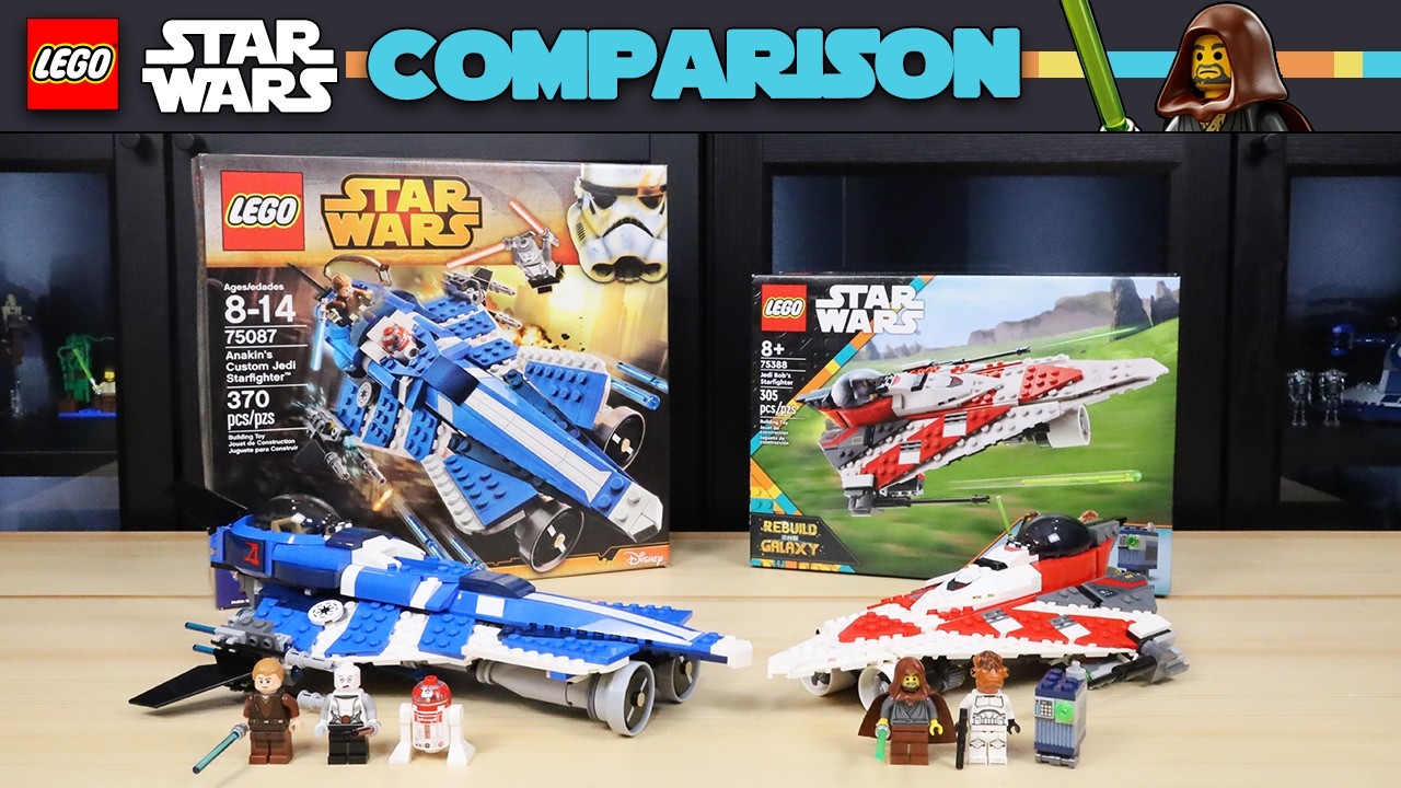 Anakin's Custom Jedi Starfighter VS Jedi Bob's Starfighter - LEGO Star ...