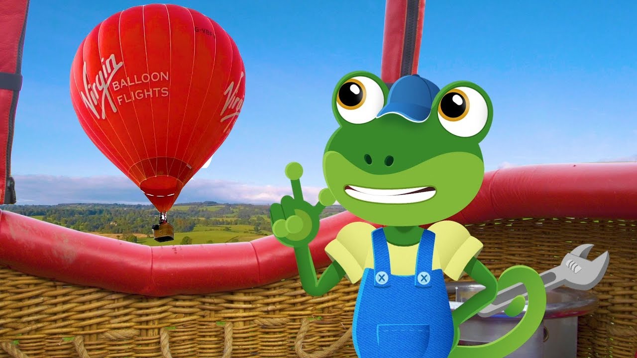 Hot Air Balloon + More! | Gecko's Real Vehicles | Educational Videos ...