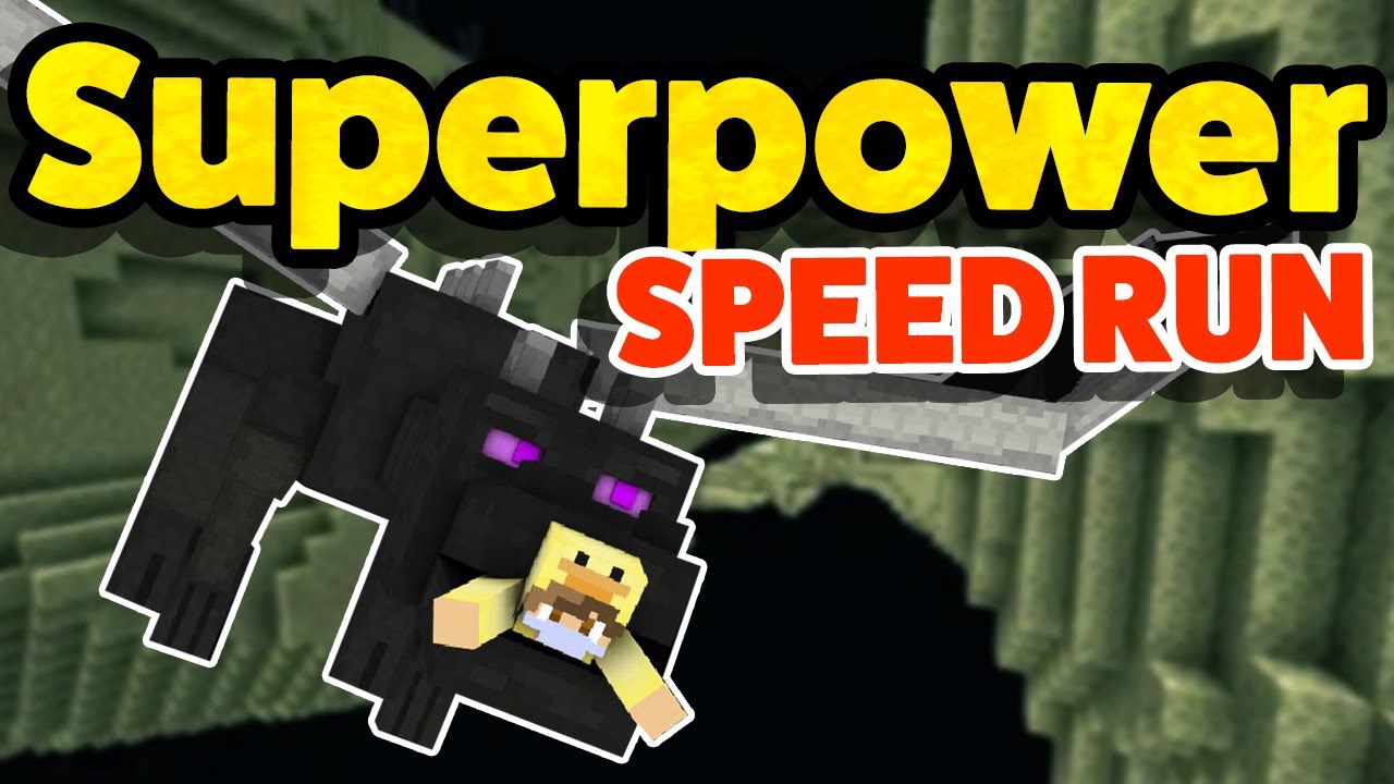 Speed Running MINECRAFT (WITH SUPERPOWERS) - YouTube