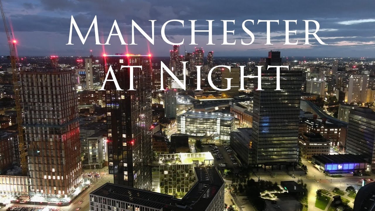 Manchester Night Time Autel Evo 2 6k Drone Video - YouTube