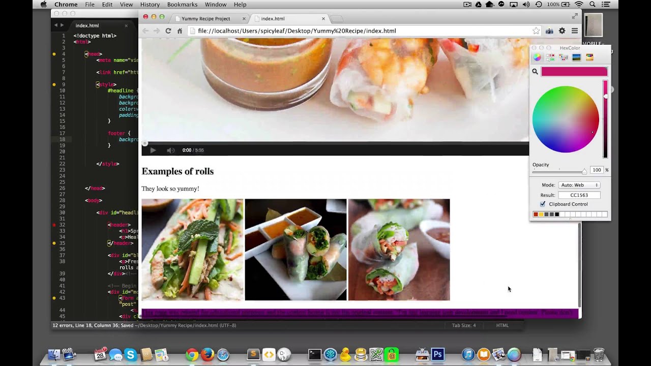 (14/19) Footer and Color Values - Mobile First Responsive Design - YouTube