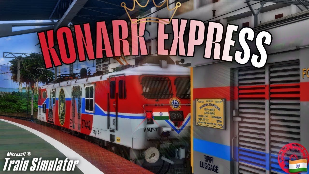 CSMT TO DAUND IN 11019 KONARK EXPRESS || INDIAN TRAIN SIMULATOR || MSTS ...