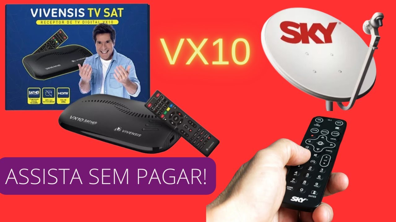 Funciona na SKY??? Análise Completa do Receptor Vivensis VX10 Com Opção ...