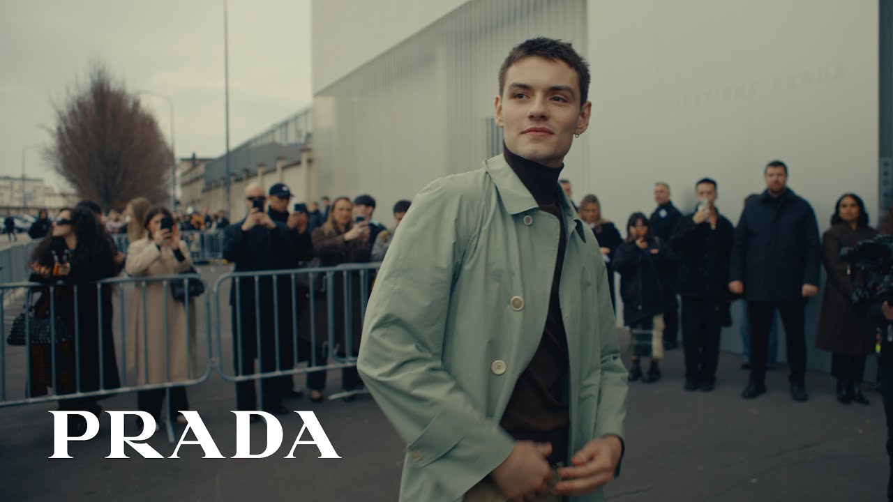 Louis Partridge | Preparing for Prada Fall/Winter 2026 Menswear Show ...