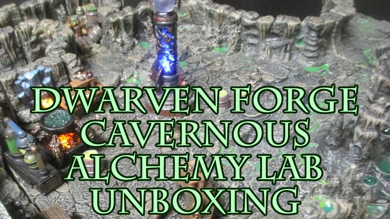 Dwarven Forge Cavernous Alchemy Lab Unboxing - YouTube