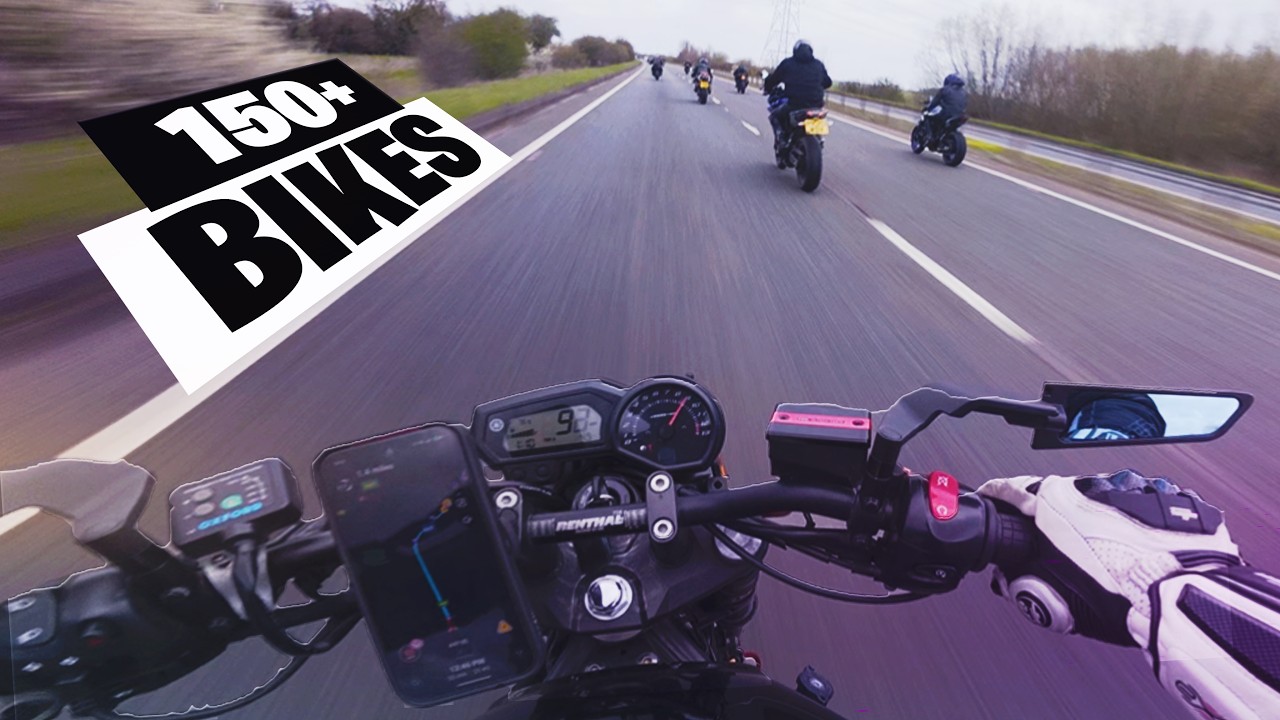 First Group Ride: 150+ Bikers Storming Hunstanton Beach - YouTube