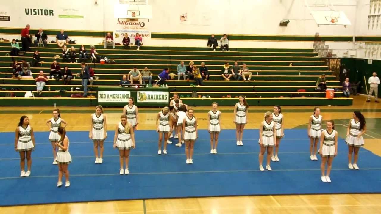 Rio Americano Varsity Cheer Halftime 2/11/14 - YouTube