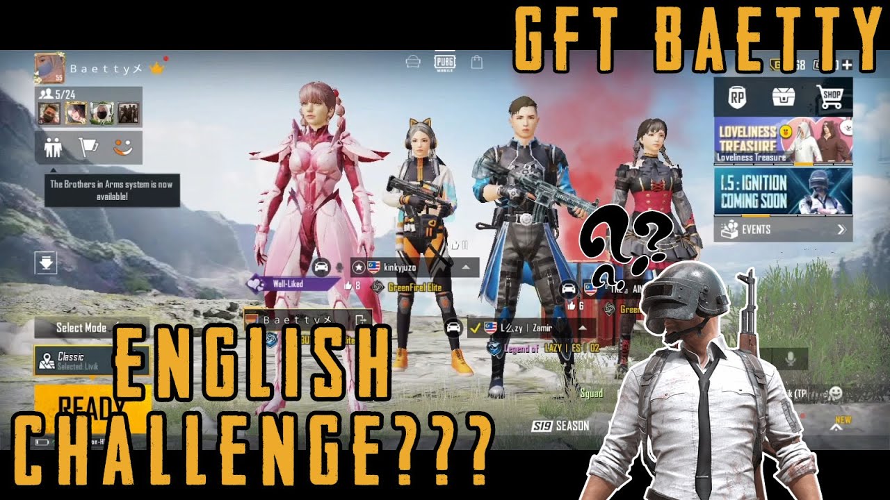 [GFT BAETTY] English Challenge??? More Like Broken Challenge | PUBG ...