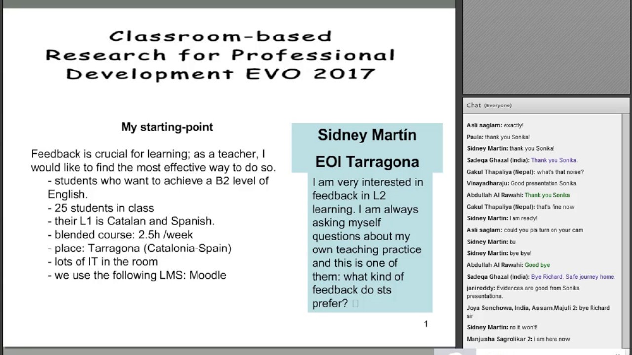 4 Sidney Martin Mota (Spain) presentation - Classroom-based research ...