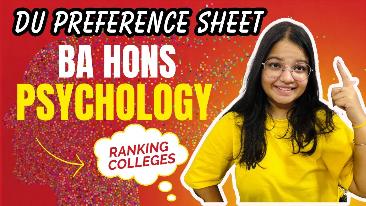 DU Preference List For BA Psychology 🥹| Ranking Colleges😳 | Delhi ...