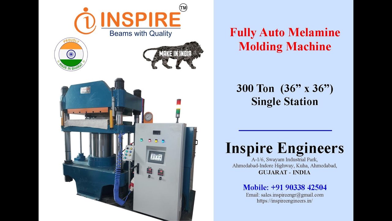 300 Ton Melamine Molding Machine - YouTube