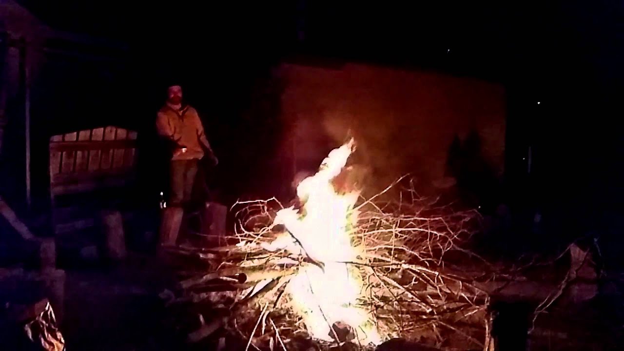 Throwing gas on a bon fire @ 240 FPS slow motion - YouTube