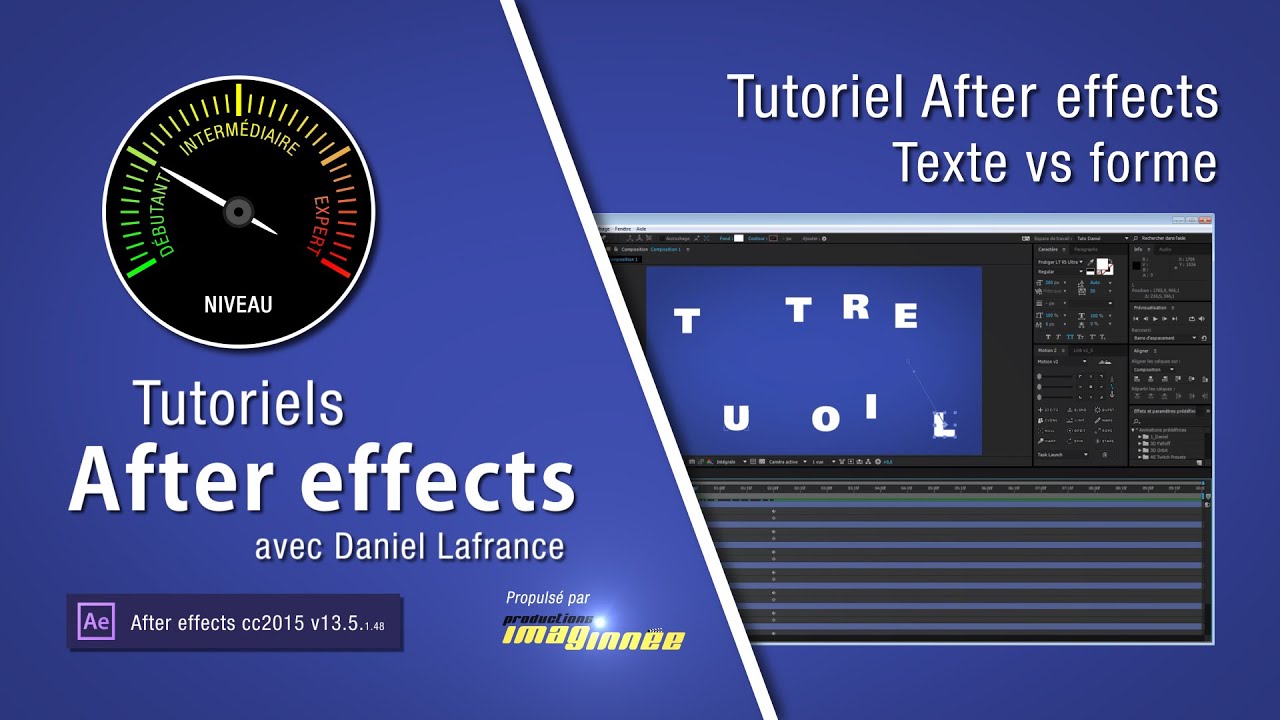 Tutoriels After effects en français - Calque de texte vs calque de ...