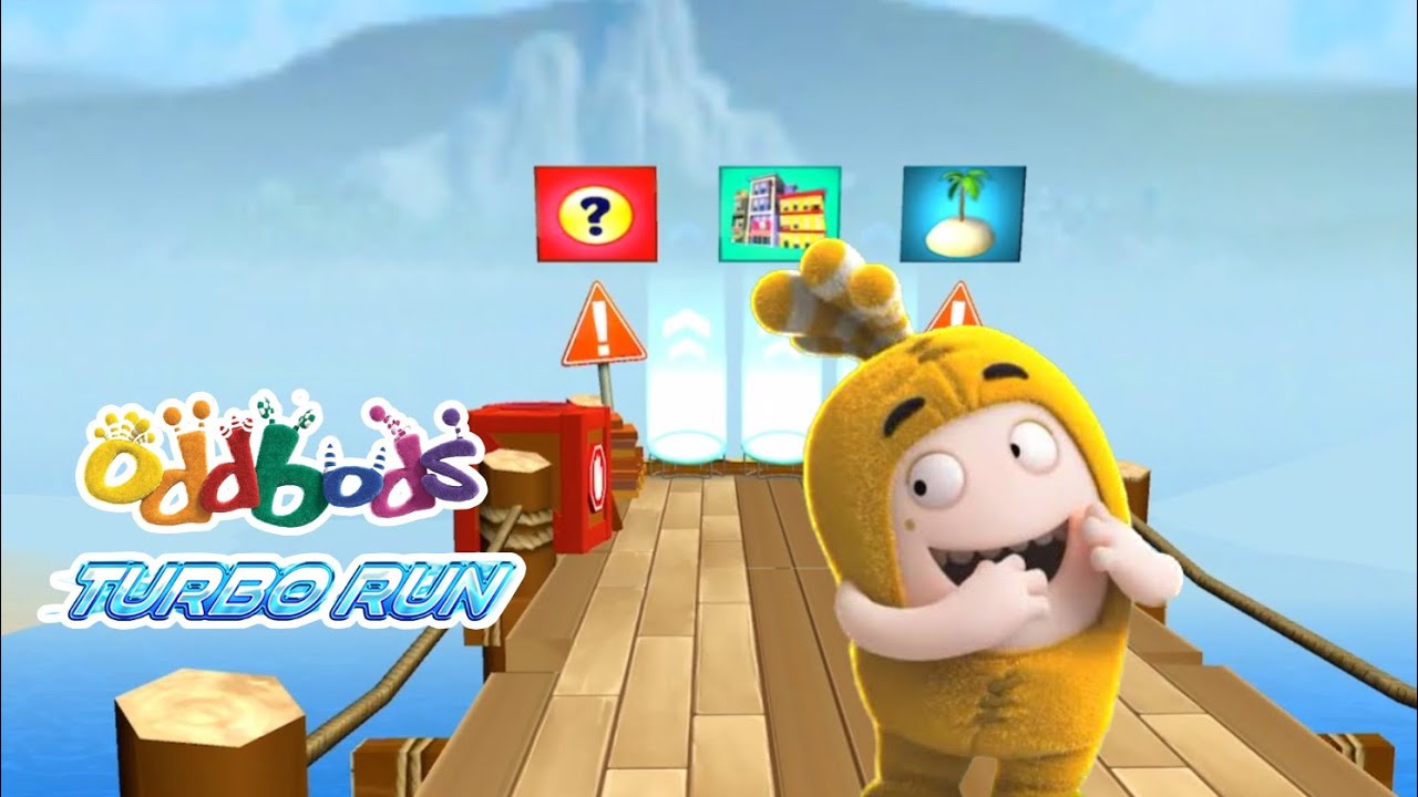 Oddbods Turbo Run game with yellow Bubbles - YouTube