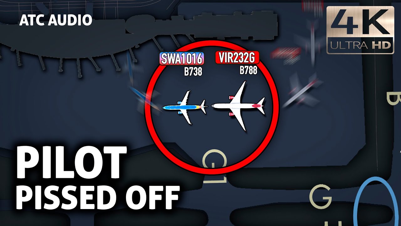 "That is incredibly poor" Pilot Gets Angry When Airplane pushed back in ...