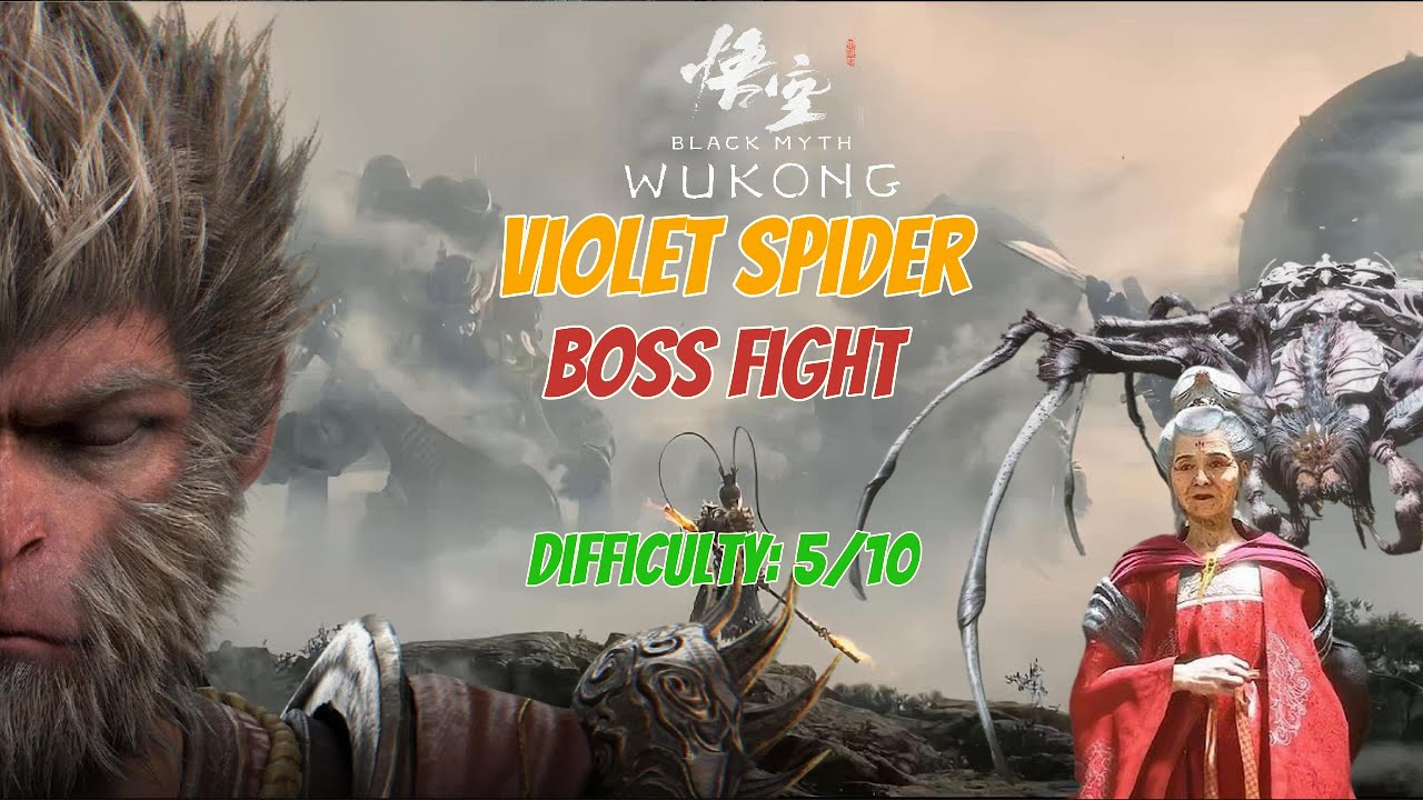 Black Myth: WuKong | Violet Spider | Chapter4 | Boss Fight | 4K Quality ...
