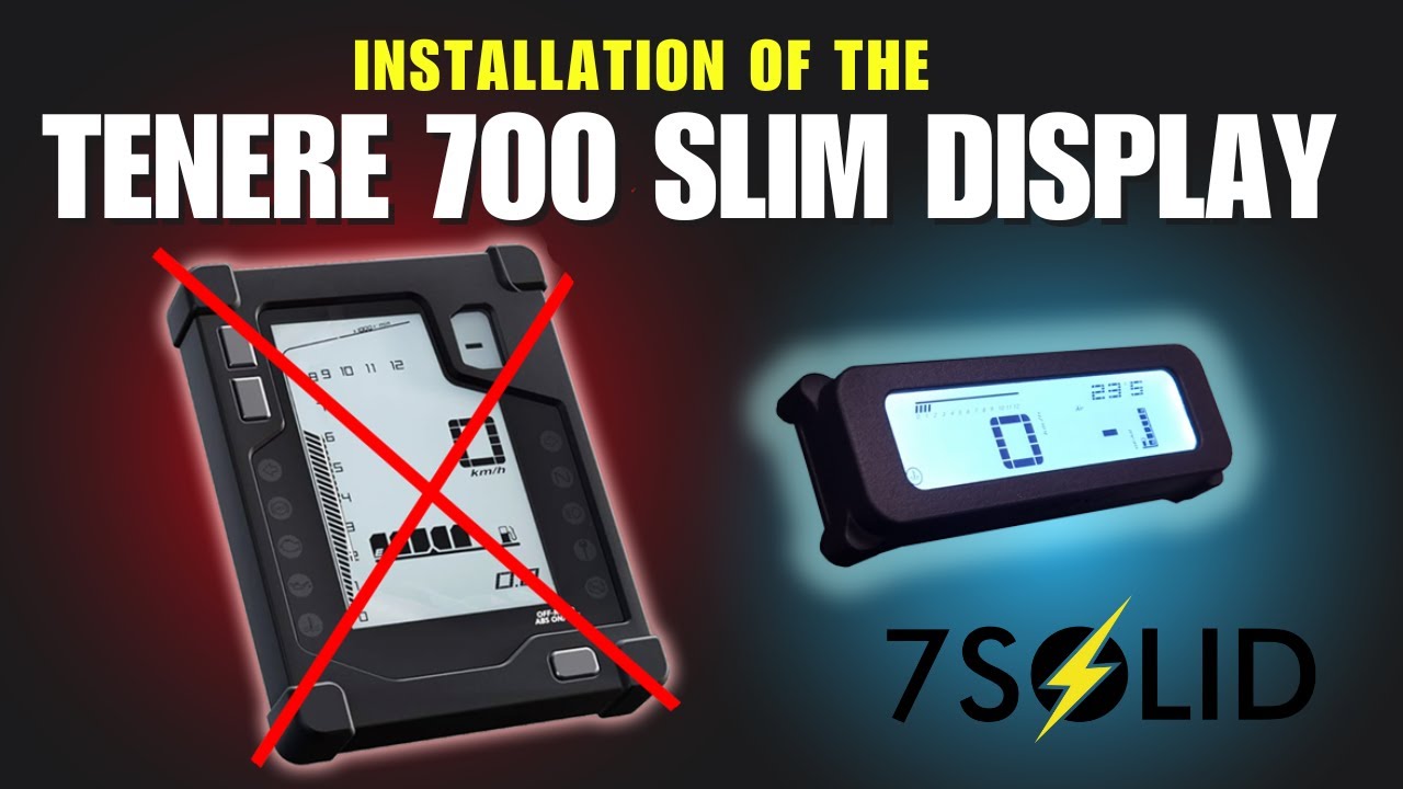 Installing the 7SOLID slim display on the Tenere 700 - YouTube