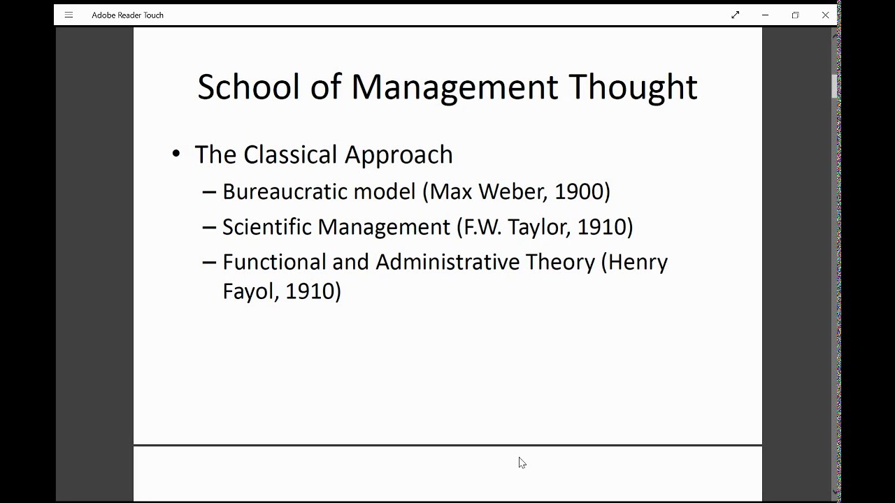 Classical approach to management - YouTube
