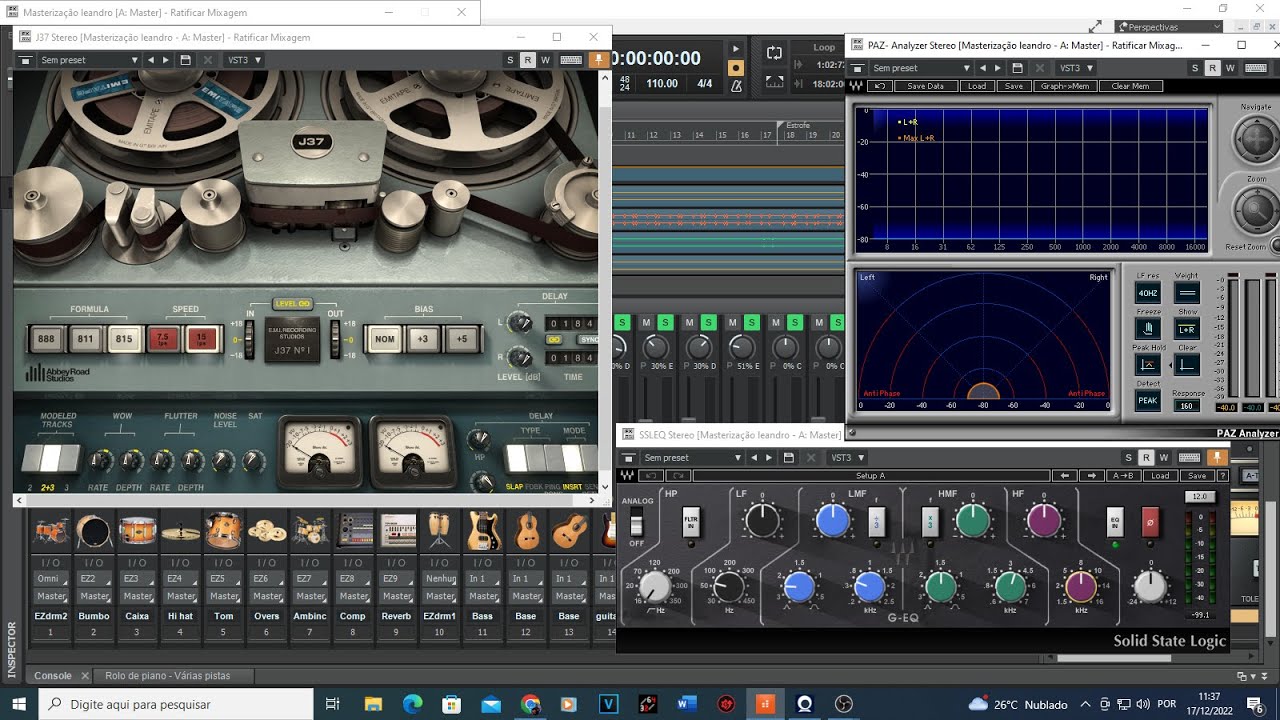 🔴Live ,Masterização no Cakewalk by band lab da música Ratificar - YouTube