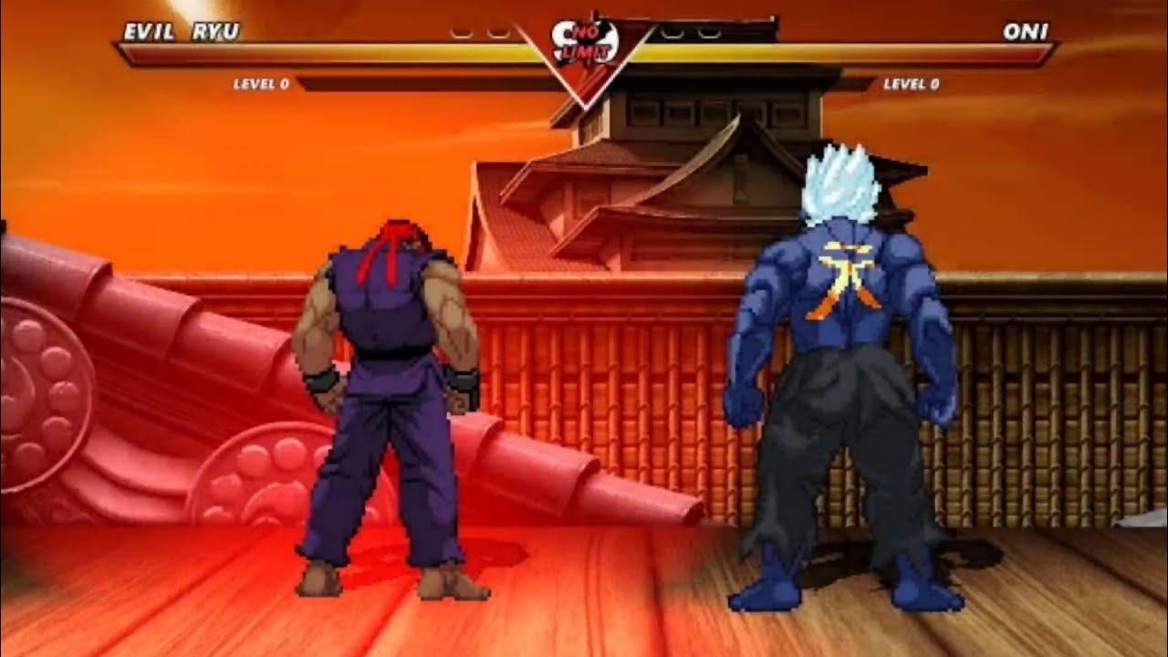 EVIL RYU vs ONI - High Level Insane Fight ! - YouTube