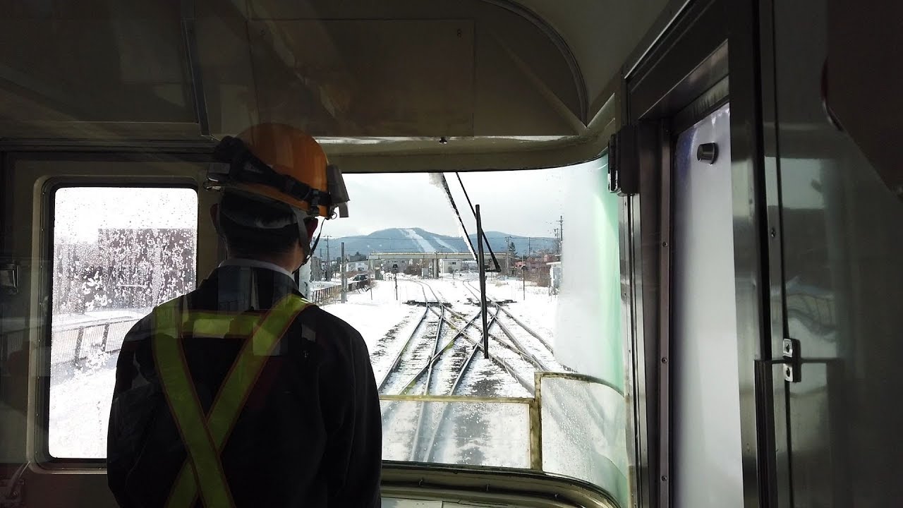 特急オホーツク 石北本線 遠軽駅発車時の車窓と前面展望 Limited Express "Okhotsk", JR Sekihoku Main ...