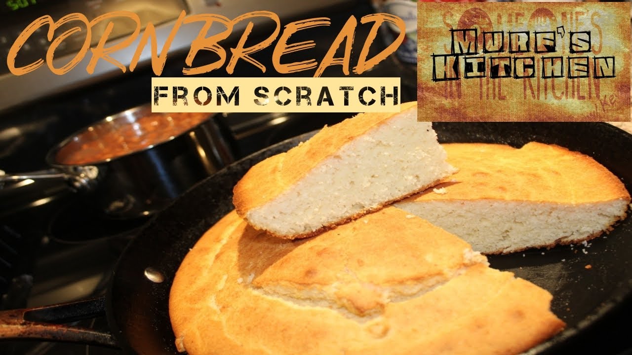 Homemade Cornbread from Scratch - 4 simple ingredients - the recipe on ...