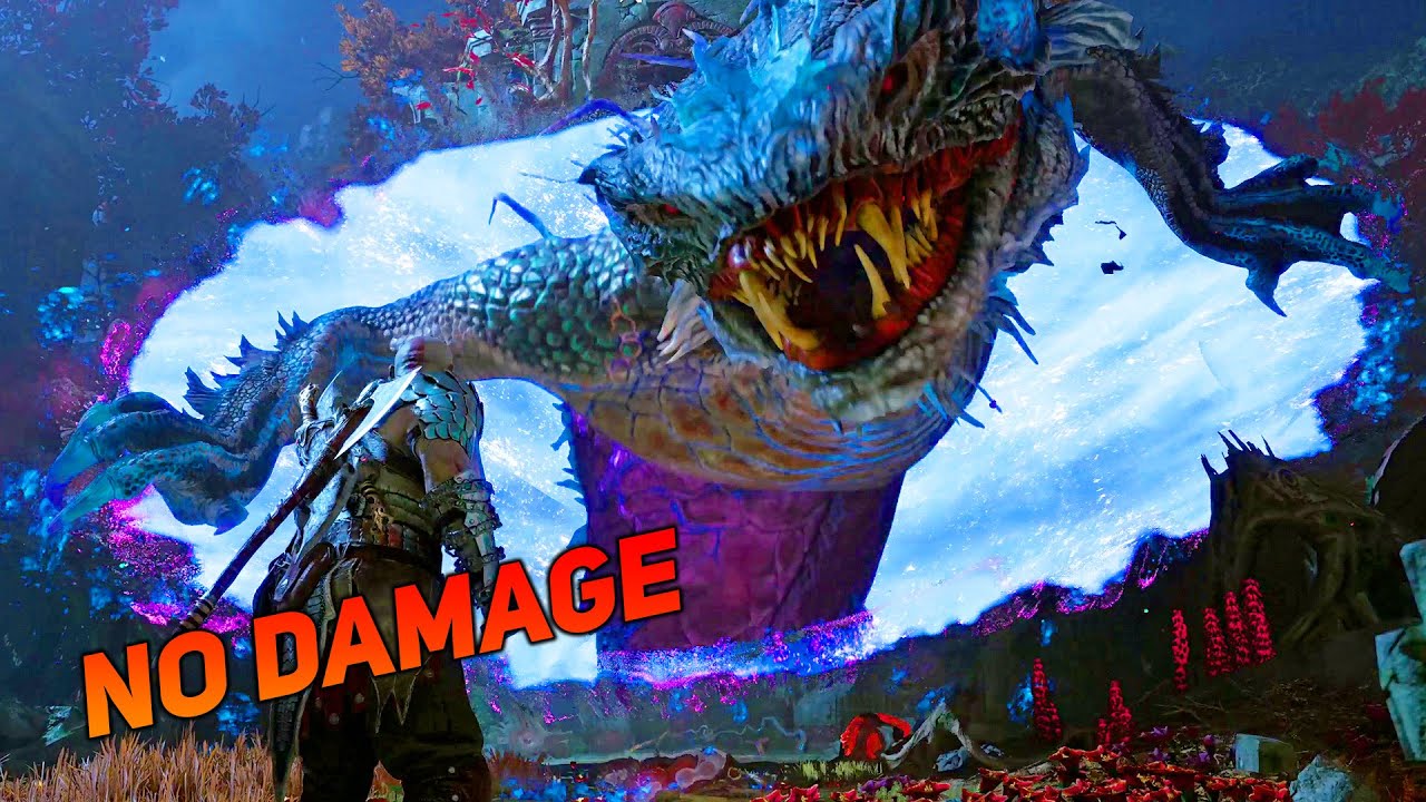 World Tree Guardian Nidhogg Boss Fight No Damage GMGOW - God of War ...
