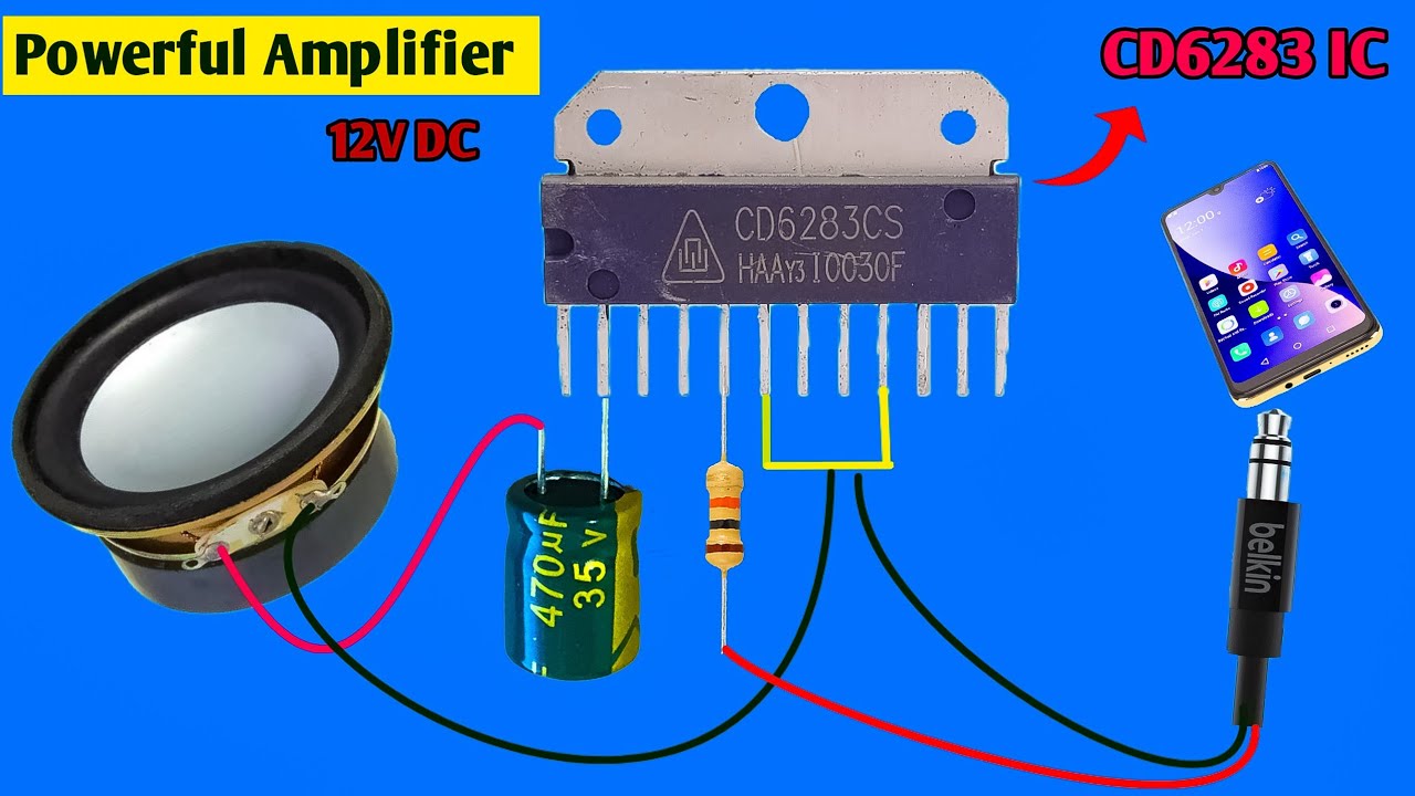 CD6283 IC Se Amplifier Banaye. Easy ideas How to make amplifier || use ...