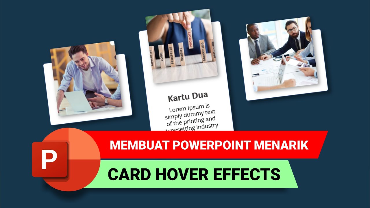 Membuat Powerpoint yang Menarik - Card Hover Effects PowerPoint - Guru ...