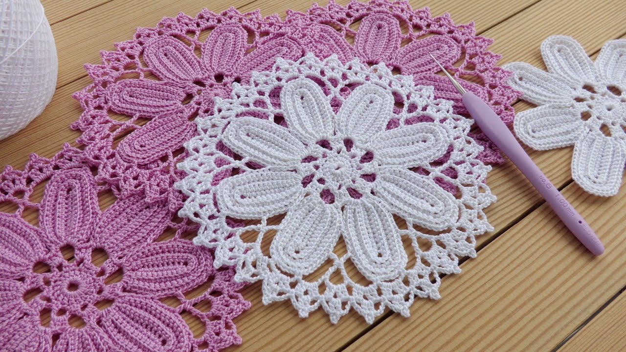 SUPER Beautiful to CROCHET Motif Floral pattern :) Easy crochet flower ...