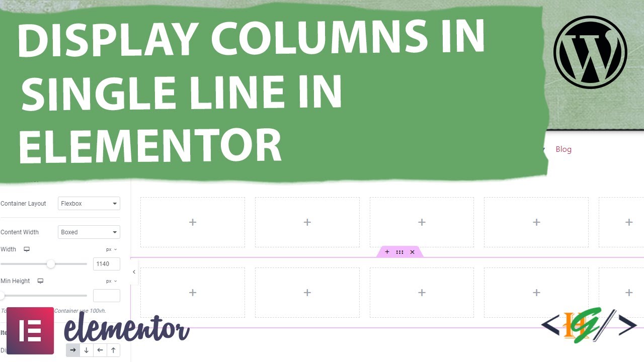 How To Display Containers Columns In Single Line In Container In Elementor Wordpress No Wrap 6830