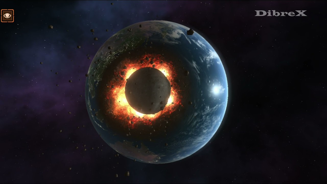 Collision of the planet and the Moon. Solar Smash - YouTube