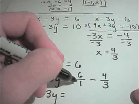 Solving Systems of Equations Using Elimination By Addition - YouTube