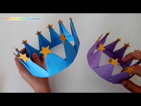 Kağıttan Kraliçe Tacı Yapımı 👸👑