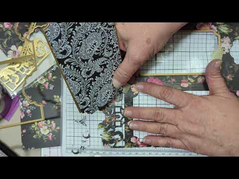 Making a card using Anna Griffin Folding Screen Slimline die - YouTube