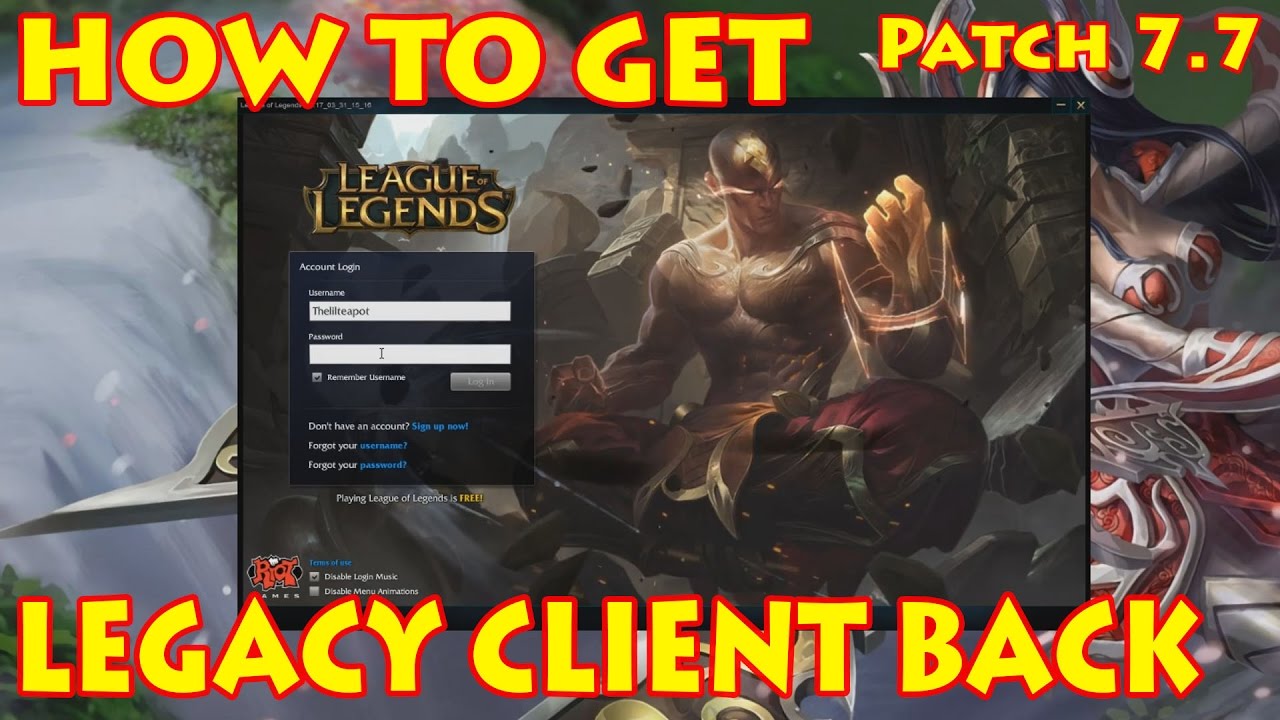 HOW TO LAUNCH LEGACY CLIENT FOR MOST REGIONS [PATCH 7.9] READ ...